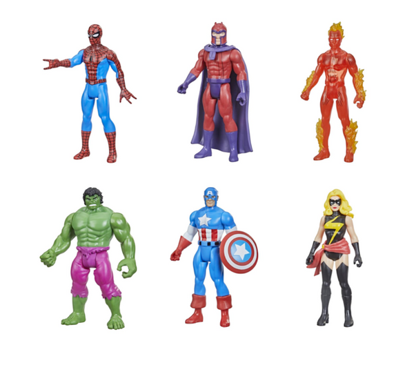 Marvel Legends Retro Collection Wave 1 Set of Six 3.75 Inch Action Fig ...